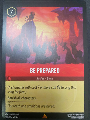Be Prepared - Lorcana TCG - Misprint Miscut Alignment Dot | eBay