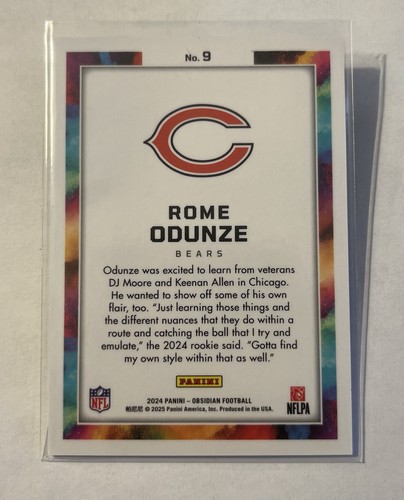 Rome Odunze - 2024 Obsidian COLOR BLAST RC Bears Case Hit 🔥 | eBay