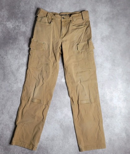 Duluth Trading Co Pants Double Knee M=34x32 36x34 Brown Flex Fire Hose ...