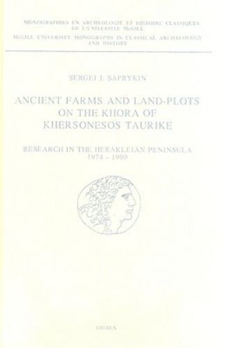 Mcgill University Monographs in Classical Archaeology and History Ser ...