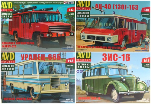 1:43 Bausatz FW AC-40 163 MAZ 9506-30 bus Uraletz KAZ 608 AVD SSM USSR ...