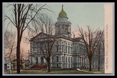 Historic ELYRIA OHIO, 1882 Lorain Co County House BINS BOOK STORE DB ...