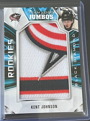Kent Johnson Logo Jumbos Patch 22-23 UD Black Diamond Columbus [M089 ...