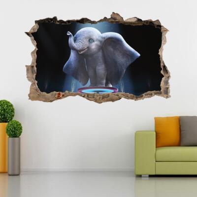 Dumbo Movie 3D Smashed Wall Sticker Decal Home Decor Art Mural Disney ...