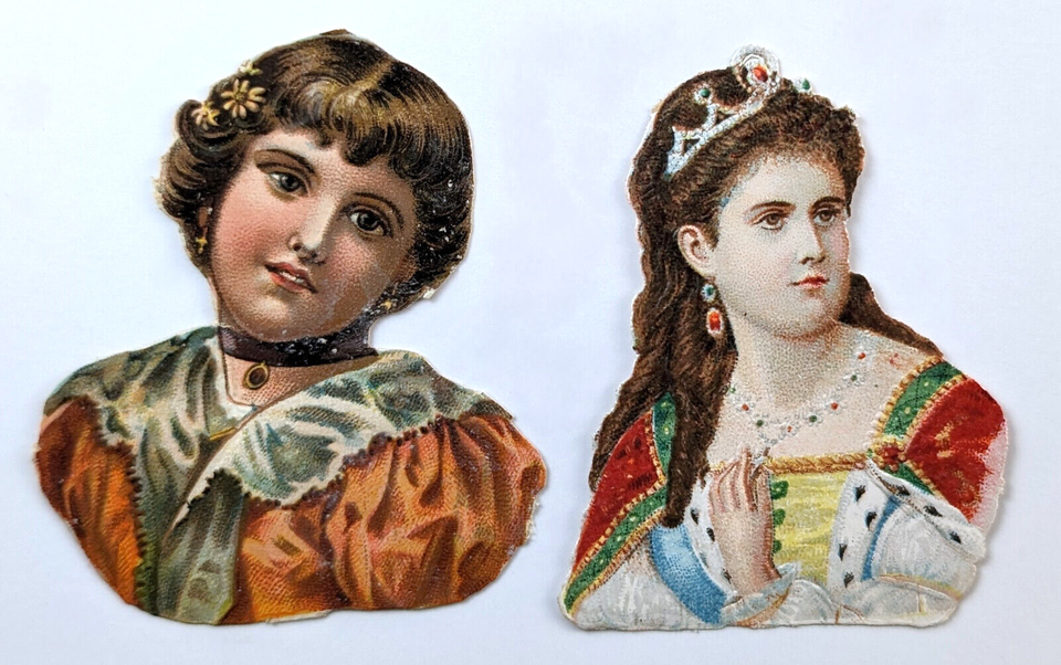 Die Cut Scrap Victorian Women Heads Busts Lot Of 12 | eBay