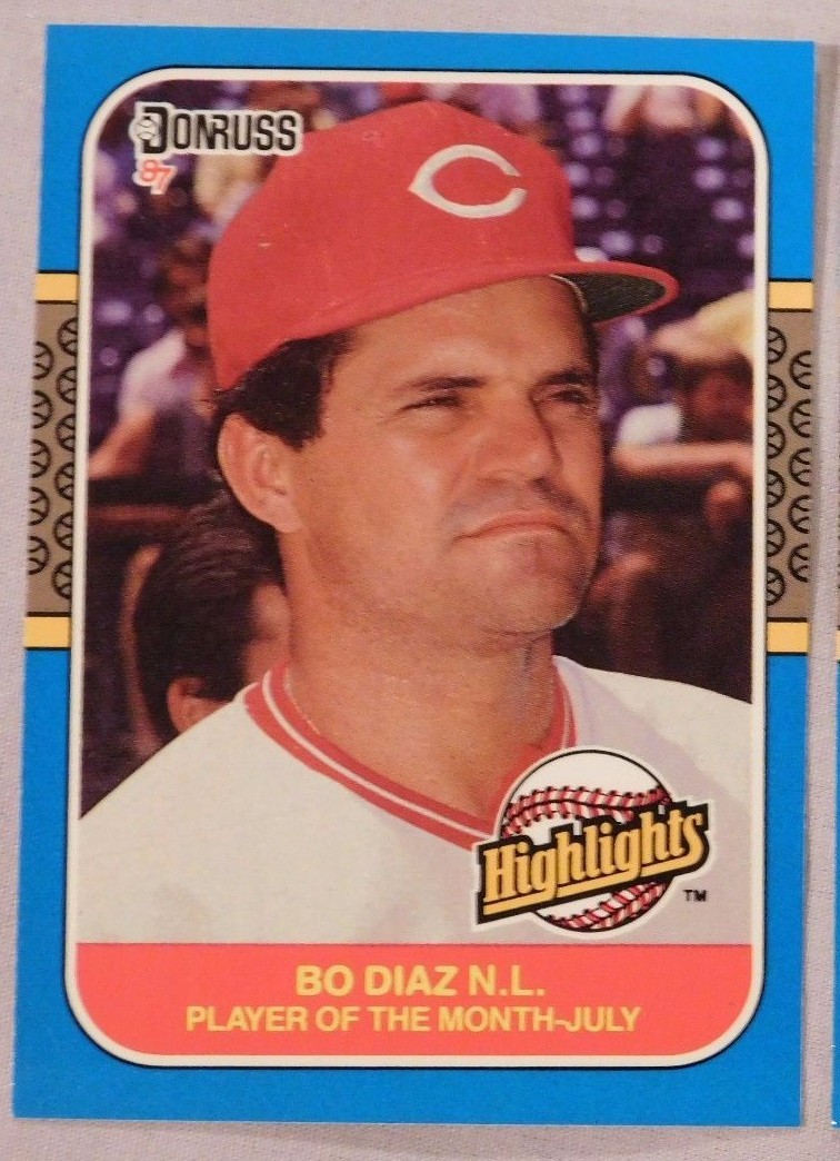 1987 Donruss Highlight Bo Diaz Reds Baseball Card | eBay