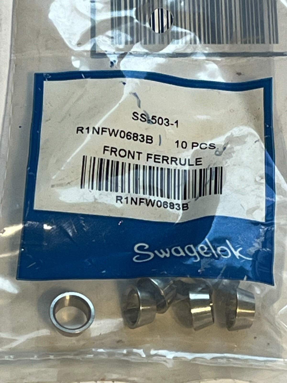swagelok ss-503-1 nos poor packaging ferrule bag of 10pcs | eBay