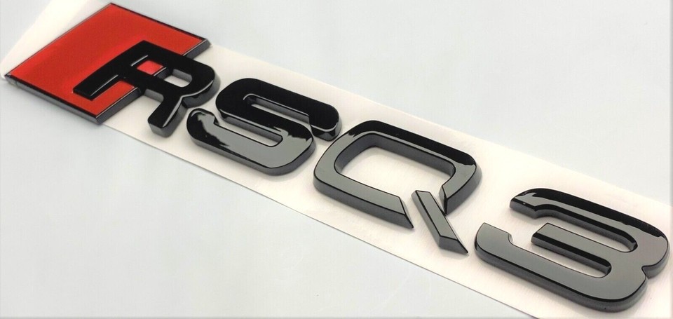 BLACK RSQ3 REPLACEMENT FOR AUDI REAR TRUNK EMBLEM BADGE NAMEPLATE DECAL ...