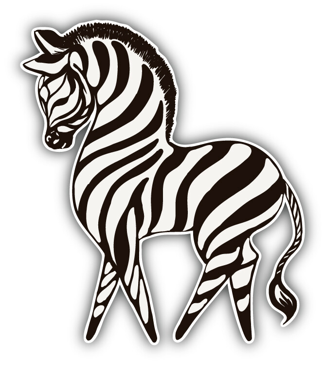 Zebra Animal Car Bumper Sticker Decal | eBay