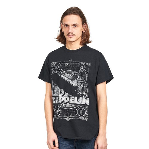 Led Zeppelin - Vintage Print LZ1 T-Shirt Black | eBay.de