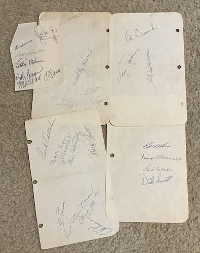 Lot Of 5 Multi Signed Album Pages - 25 Signatures With COA | eBay