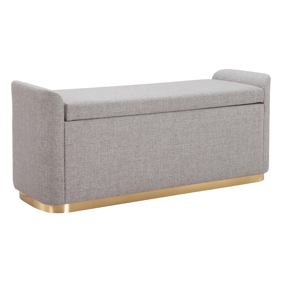 Zuo Modern Dobo Storage Bench, Gray - 109995 | eBay