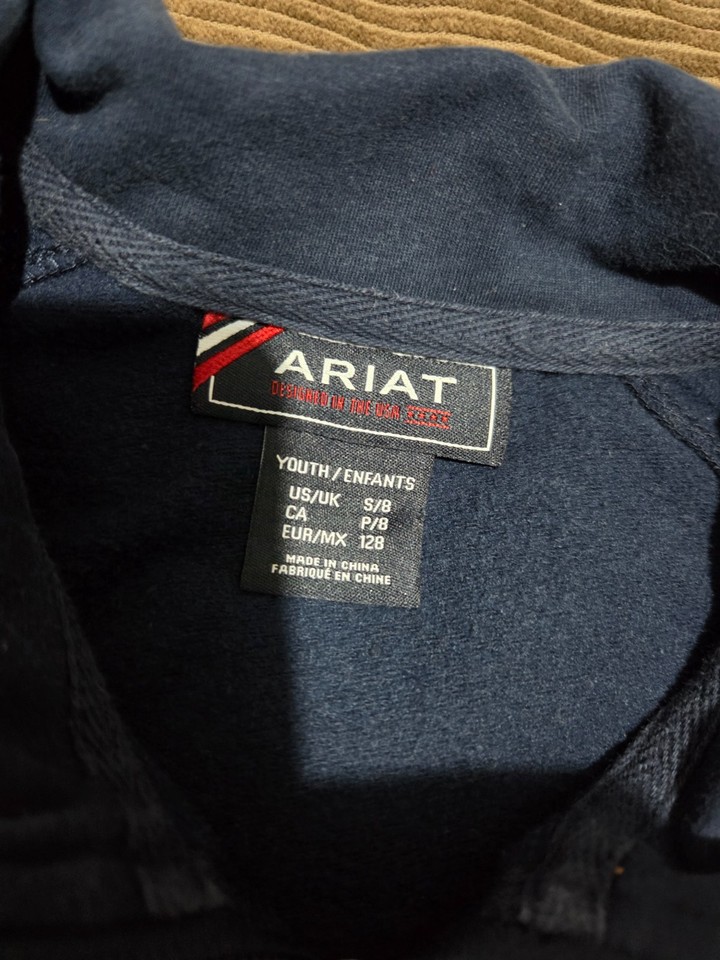 Ariat Team Logo Full Zip Sweatshirt - Age 8-10 | eBay UK
