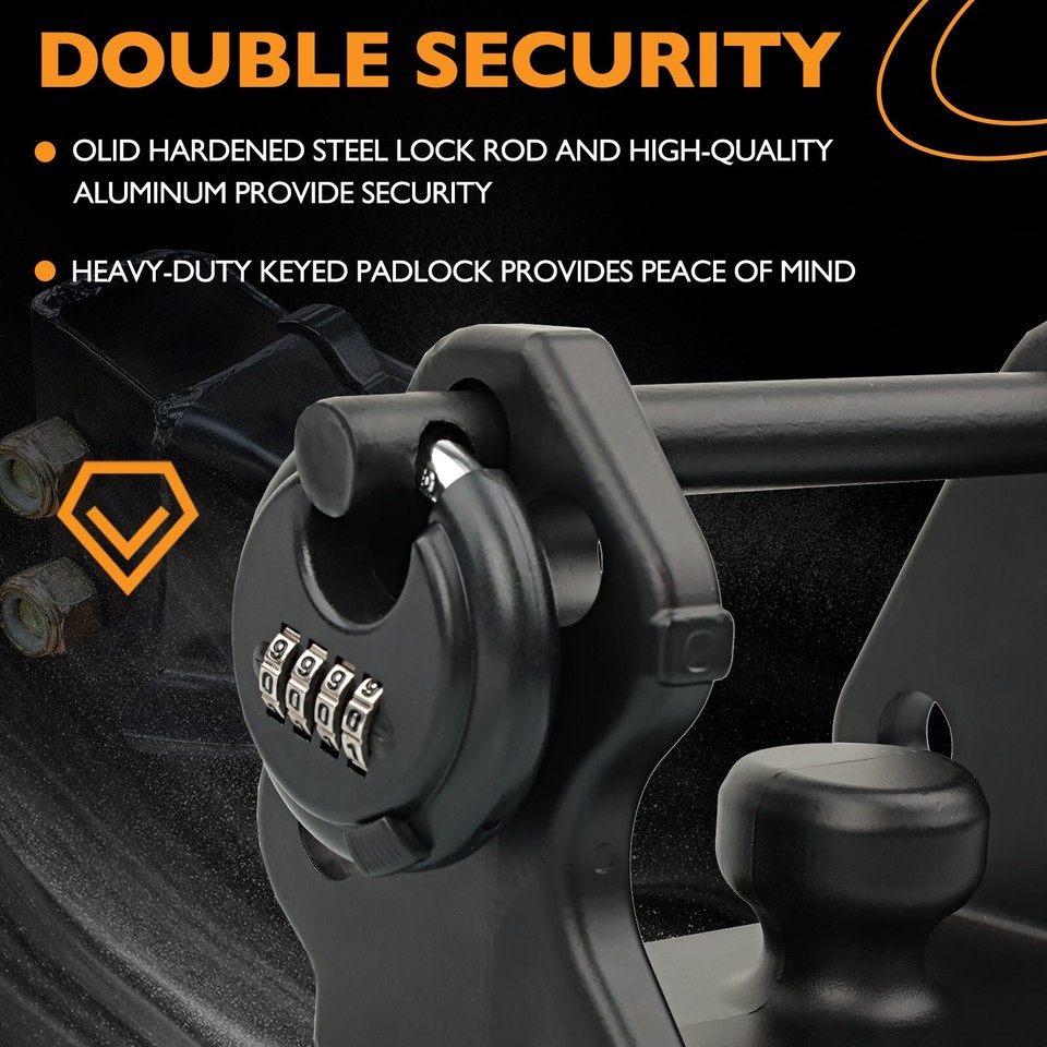 TL-33 Trailer Hitch Lock Trailer Coupler Combination Lock Keyed For 2 ...