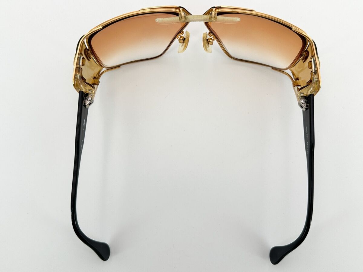 Vintage Cazal 951 Sunglasses FRAMES 365 Gold Black Complete Vintage Cazal 951 Sunglasses FRAMES 365 Gold Black Complete