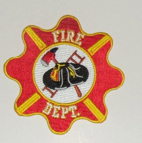 Emergency & Rescue Fire Dept. Crest Embroidered iron-on Patch 3.5" | eBay