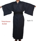 Japanese traditional samurai kimono men's yukata bathrobe robe cotton ...