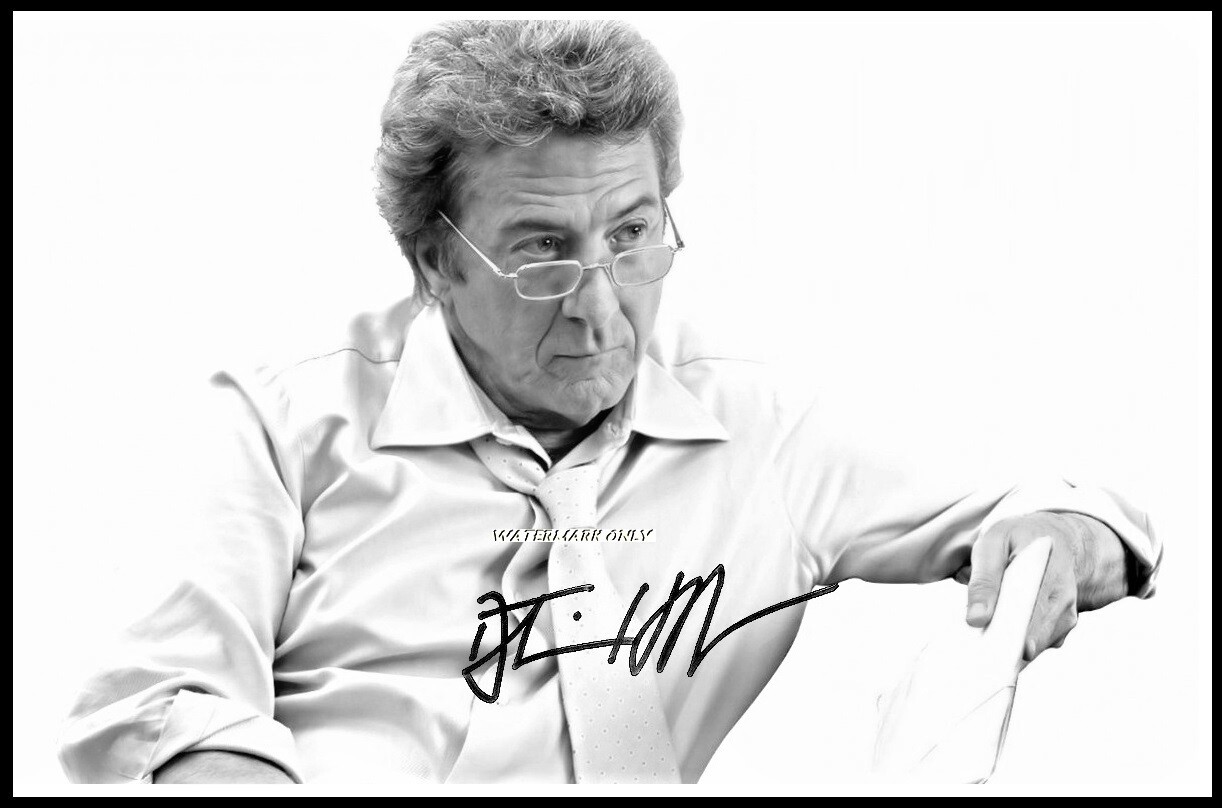 Dustin Hoffman, Autographed, Pure Cotton Canvas Image. Limited Edition ...
