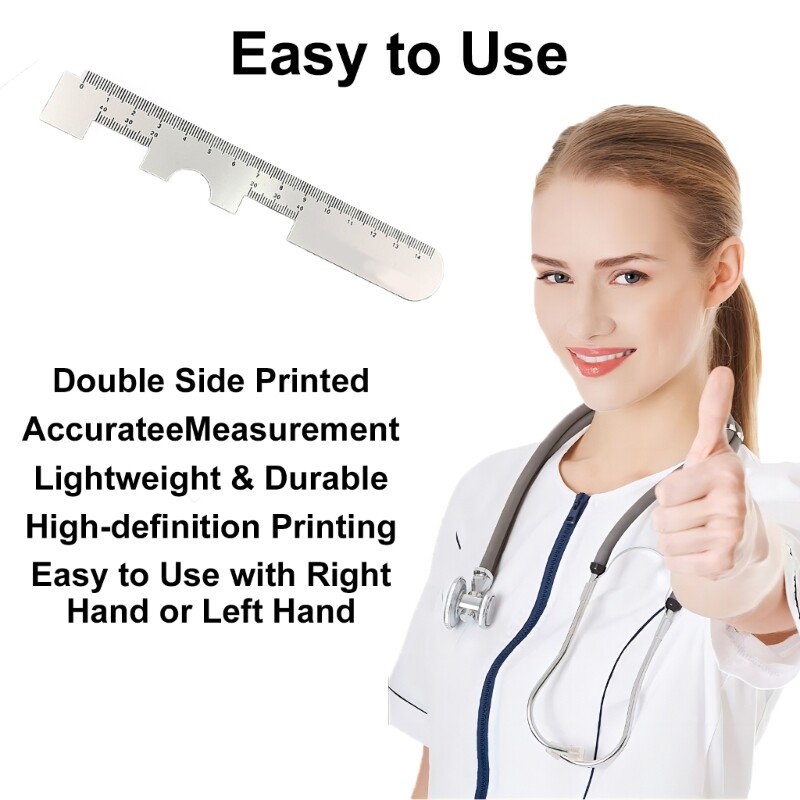 Plastic PD Ruler Opticals Pupil Distance Ruler Ophthalmic Tool Eye ...