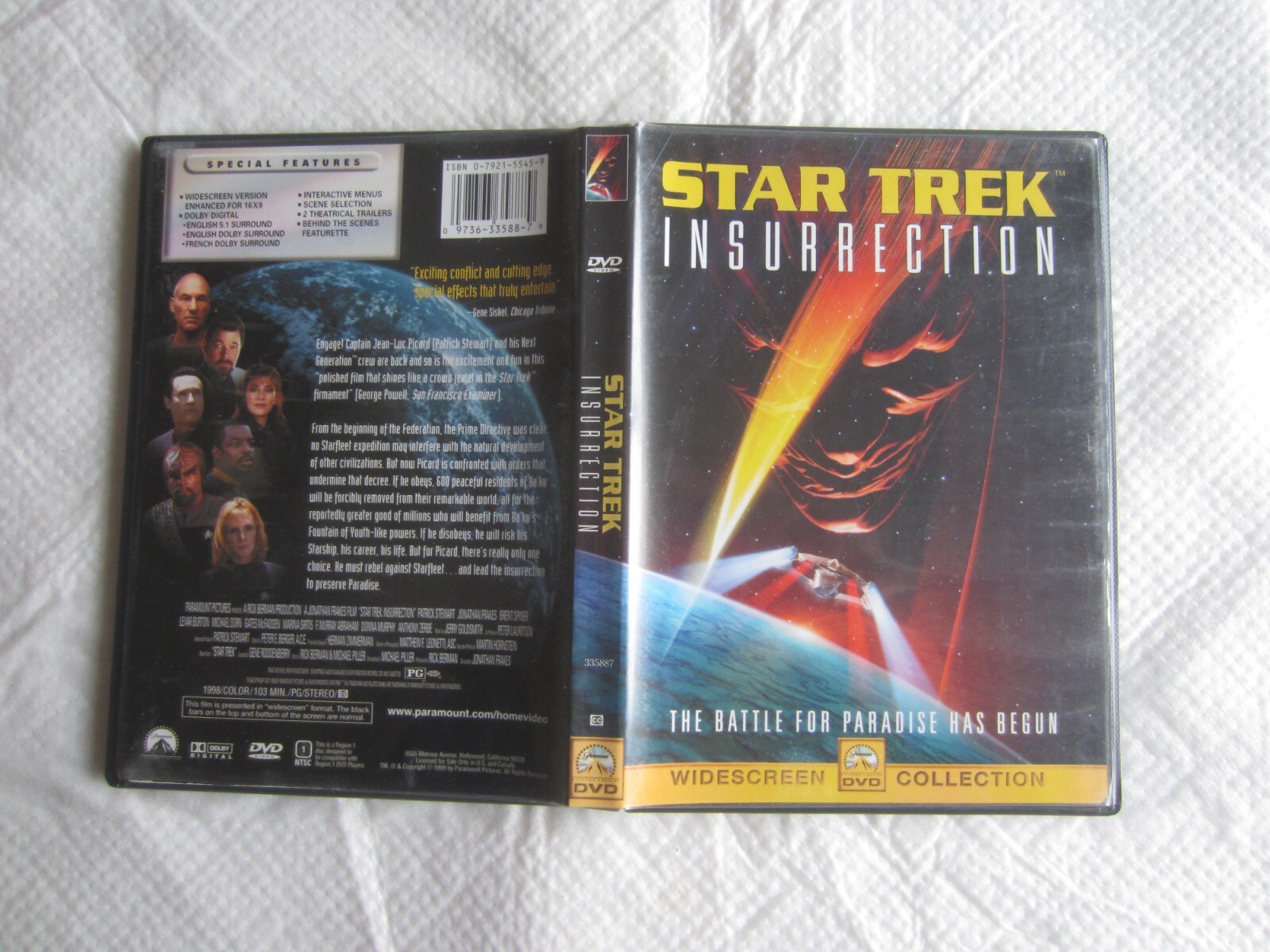 Star Trek Insurrection Dvd