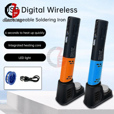 Portable USB Soldering Iron Set Rechargeable LED Digital Soldering Tool ...