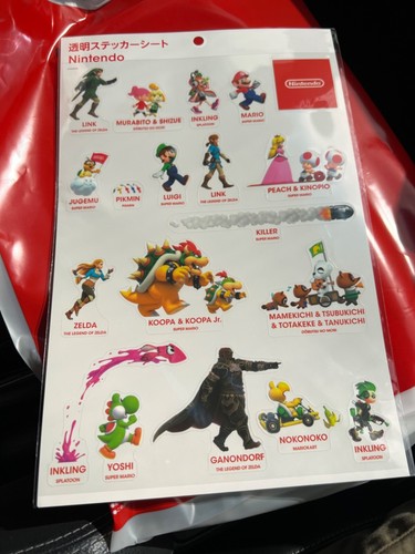Nintendo Tokyo Transparent sticker sheet Mario Splatoon | eBay