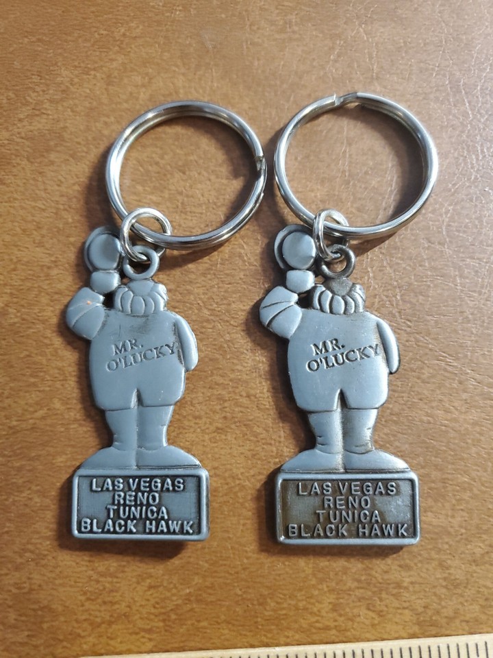 Set of 2 Mr O'Lucky Fitzgeralds Casino/Hotel Keychains Las Vegas Reno ...
