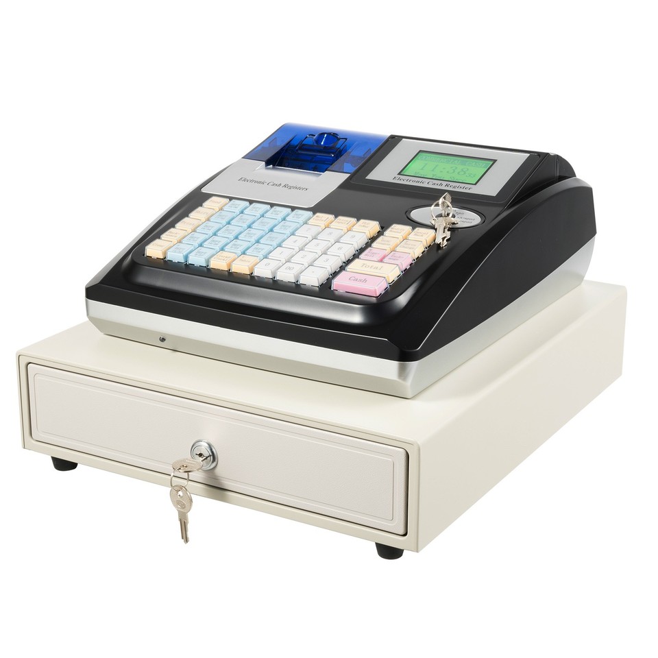 Square POS Terminal Cash Register with Printer, Cash Drawer & 48 Keys ...