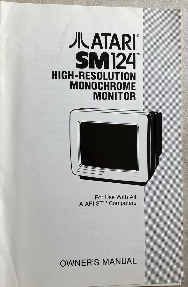 Vintage 1986 Atari SM124 Monitor, Tested Working | eBay