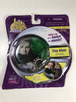 Hit Clips Discs Clay Aiken Invisible Micro Music Disc New Green NIB ...