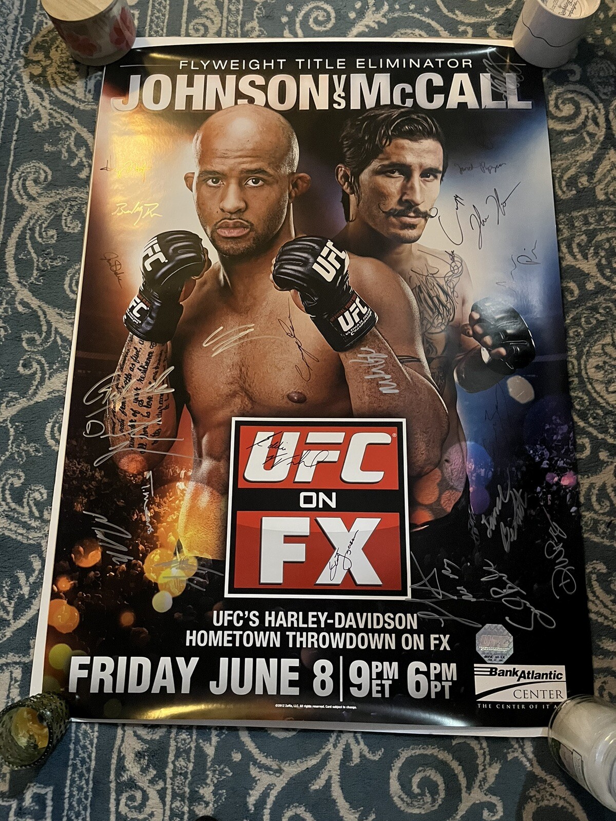 UFC on FX Demetrious Johnson vs Ian McCall Autographed Event Poster | eBay