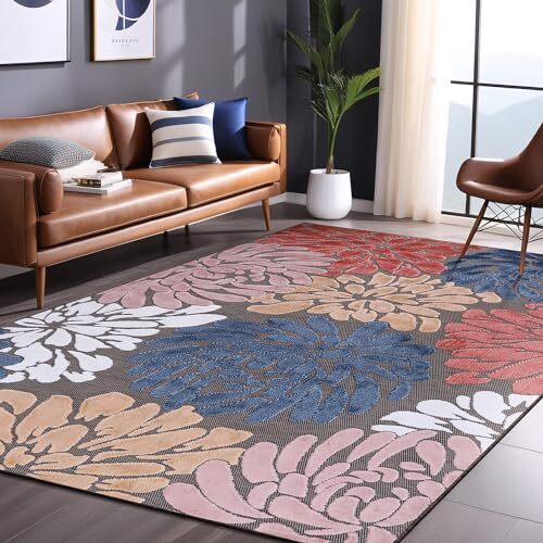 LuuL Home Floral Indoor Outdoor Rugs 5x7 Large Area Rug for Living Room ...