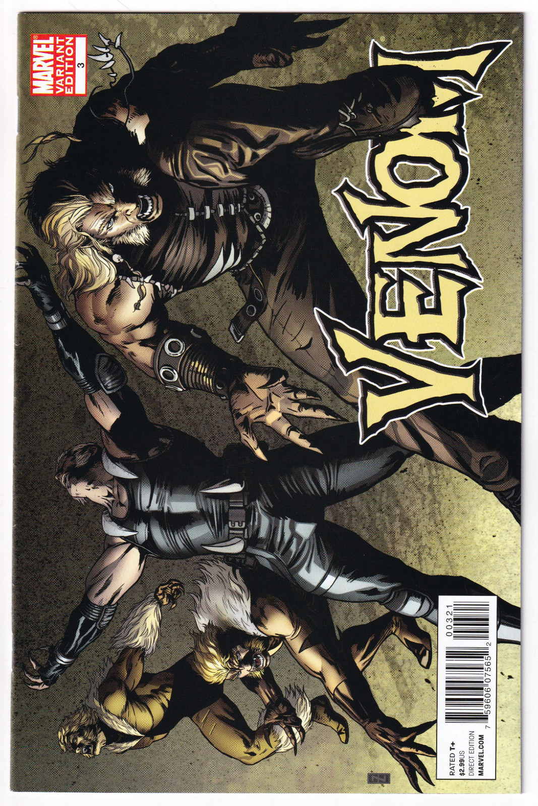 VENOM #3 | Pat Zircher 1:20 X-Men Evolutions Sabertooth Variant | 2011 ...
