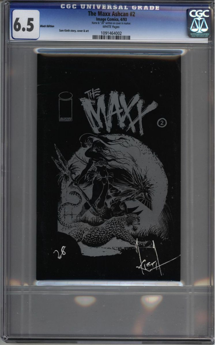 * The MAXX #2 BLACK Ashcan CGC 6.5 Signed & #'d by Kieth #28 of 50 ...