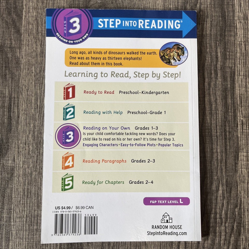 Step Into Reading Level 3 - Dinosaur Days - A Science Reader -NEW | eBay
