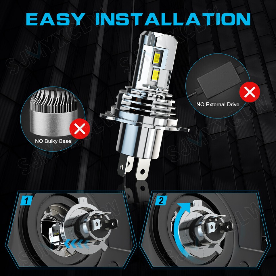 2 Ultra Bright LED headlight bulbs for Can-Am HS1 H4 12v 35/35w p ...