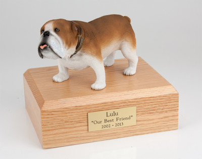 Bulldog Pet Funeral Cremation Urn Available in 3 Different Colors & 4 ...
