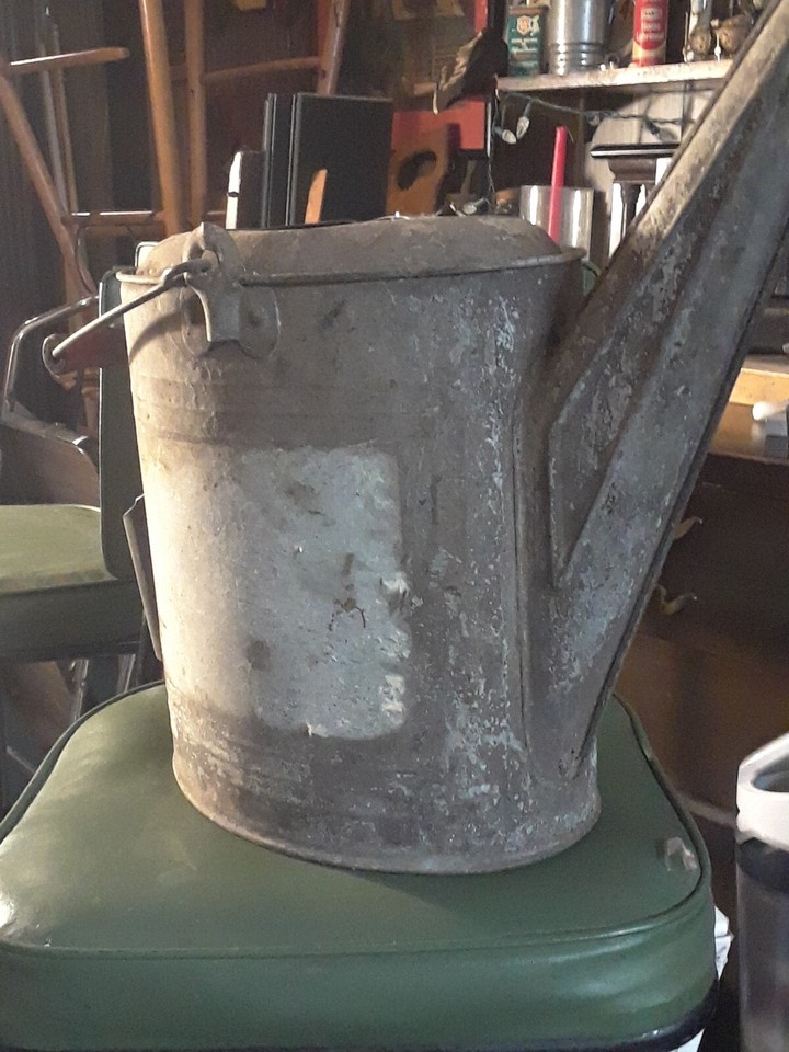 Vintage Galvanized Radiator Water Fill Can Goose Neck Service Station ...