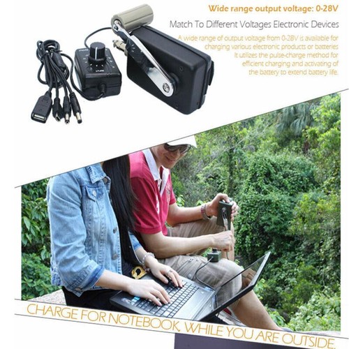 Hand Crank Generator Power Dynamo Military 30W/0-28V Laptop Phone ...