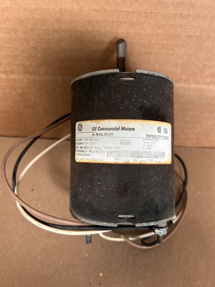 GE Commercial Motors BY Regal Beloit 5KPM84DFK156AS 115 V 1/12Hp 1300 ...