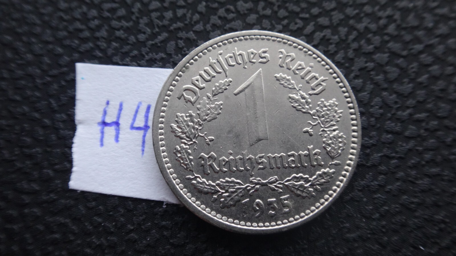 Germany 1935 A 3rd Reich SS Nazi Eagle 1 Reichsmark mark nickel Coin H4 ...