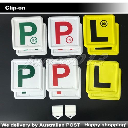 Clip It On P Plate Clips Car Number Licence Plate: 2 Piece L/P Set | eBay