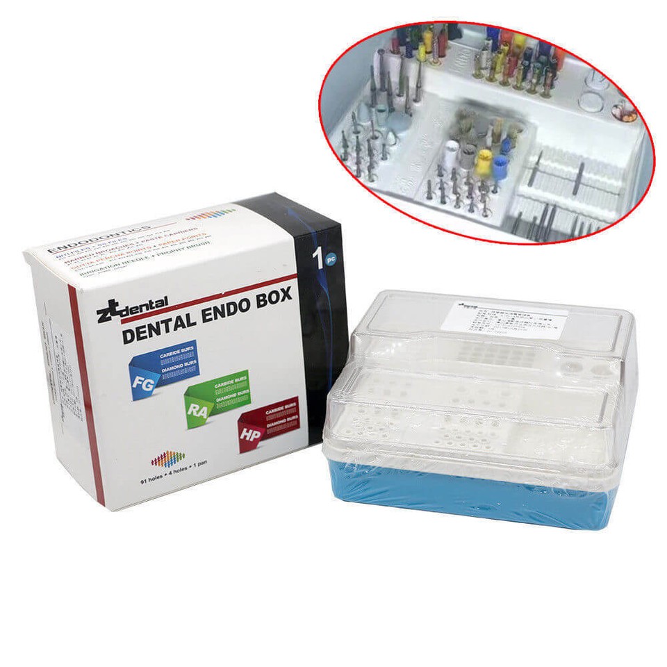 Dental endo box endodontics For RA FG HP CARBIDE/DIAMOND bomaoer BURS ...