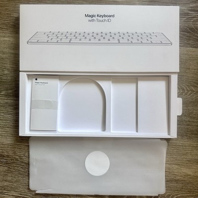 Apple Magic Keyboard with Touch ID White A3118 BOX PACKAGING ONLY NO ...