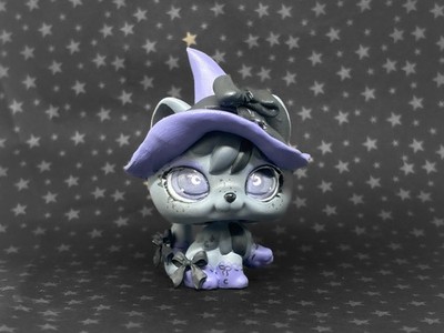 LPS OOAK Coquette Witch Fox Halloween Custom Gray and Black with Purple ...