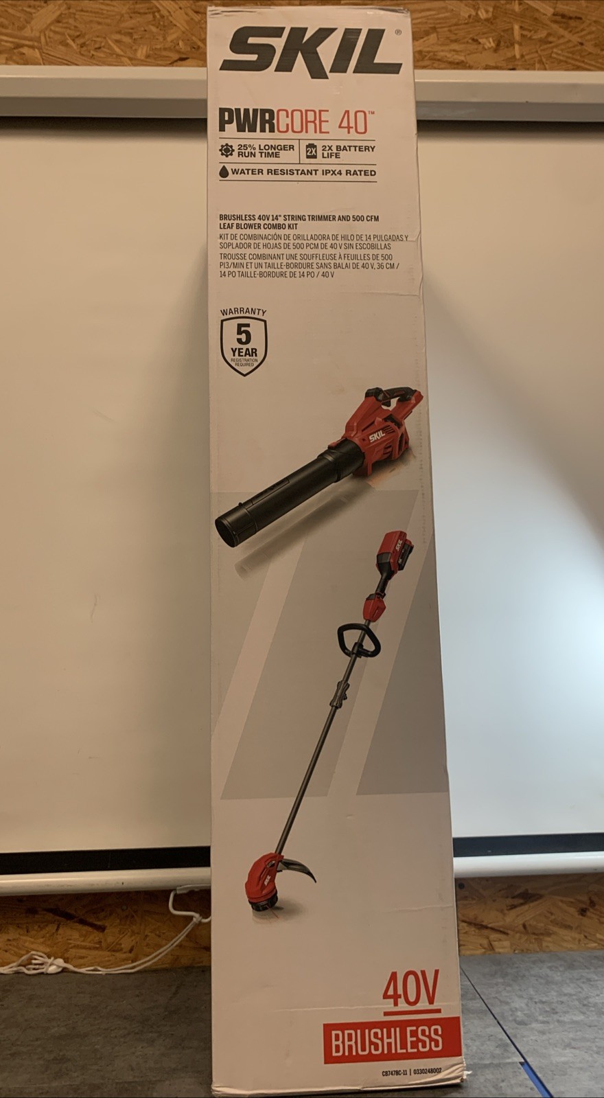 SKIL PWRCORE 40 Brushless 40V 14" String Trimmer and Leaf Blower Combo ...
