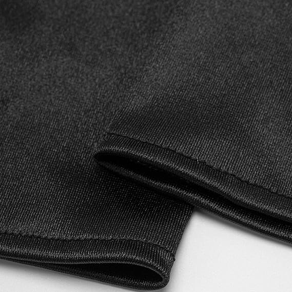 Black 16" Opera Tea Party Gloves 1920 satin look costume stretch adult ...