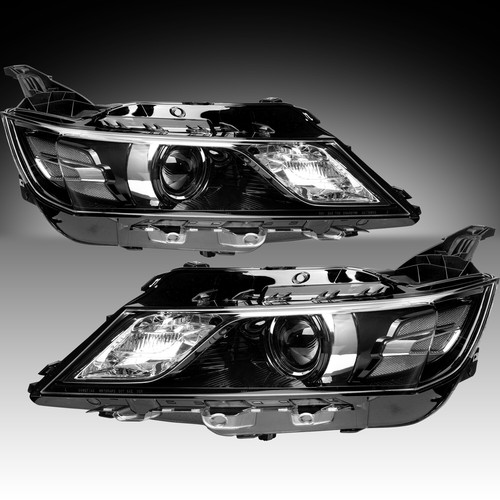 Black Halogen Projector Headlights for 2014-2020 Chevy Impala Headlamp ...