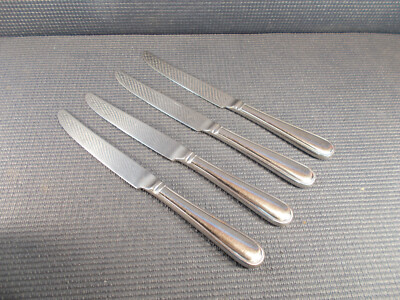 The Main Course Stainless Flatware Carlisle Pattern Set of 4 Dinner ...