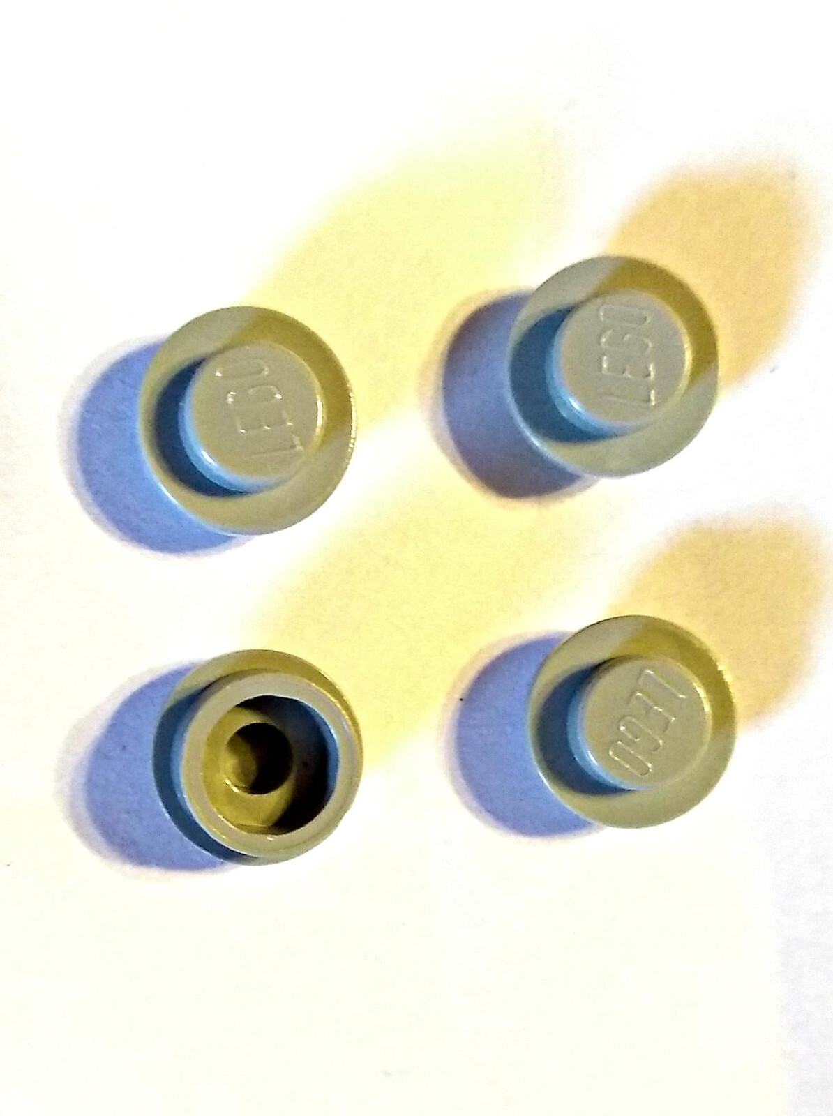 4X LEGO Parts 4073/6141 Old Light Gray 1x1 Round Dots Plates Top Stud ...